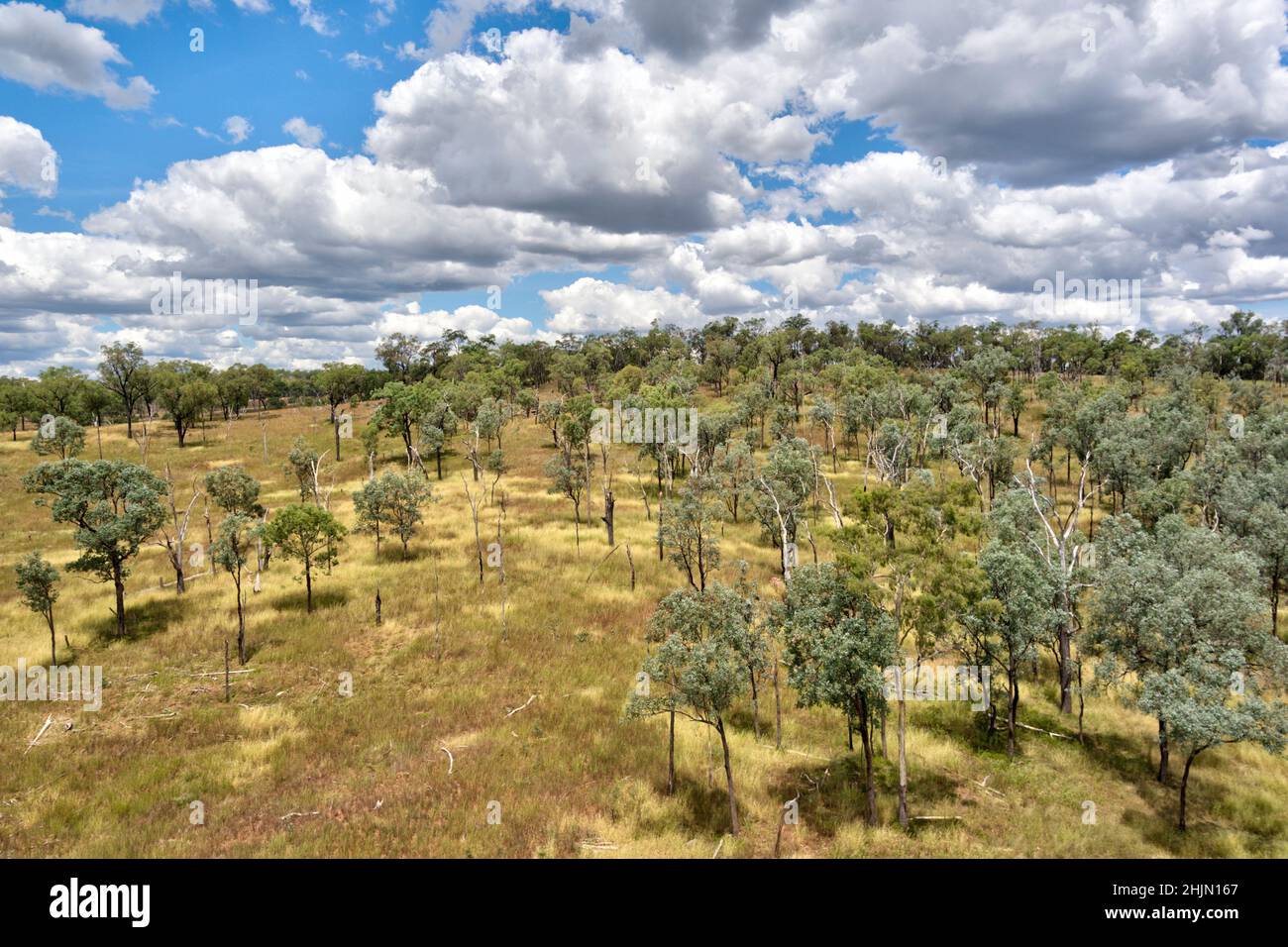 Aerial of Kirar Weir on the Burnett River at Eidsvold Queensland Australia Stock Photo - Alamy