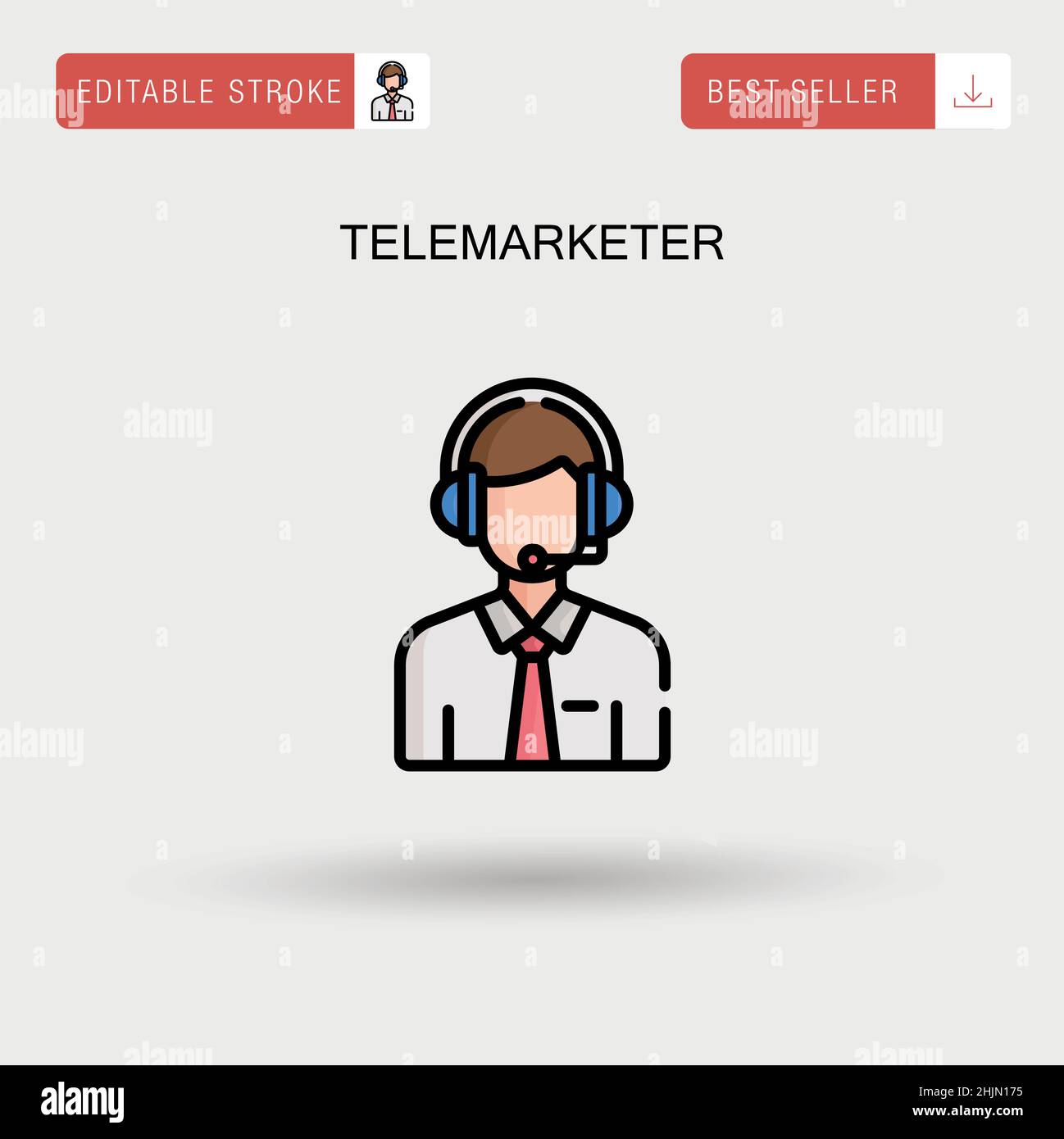 Happy call center worker Stock Vector Images - Alamy
