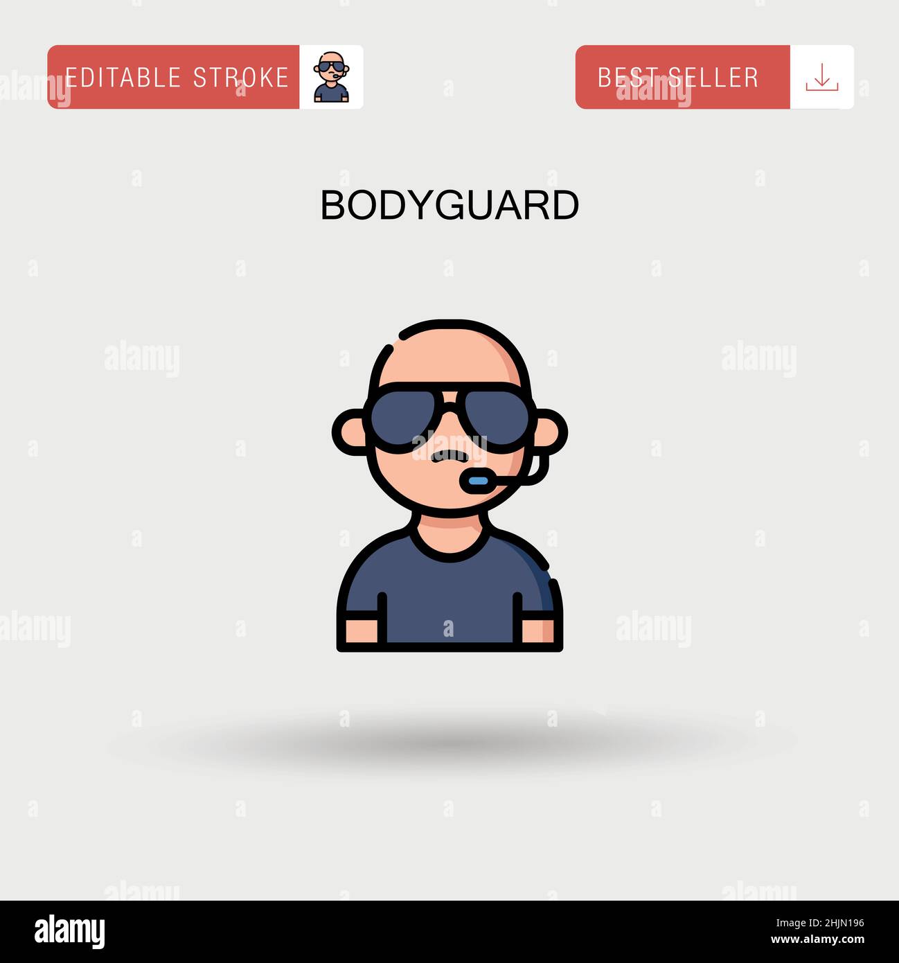 Bodyguard Simple vector icon Stock Vector Image & Art - Alamy