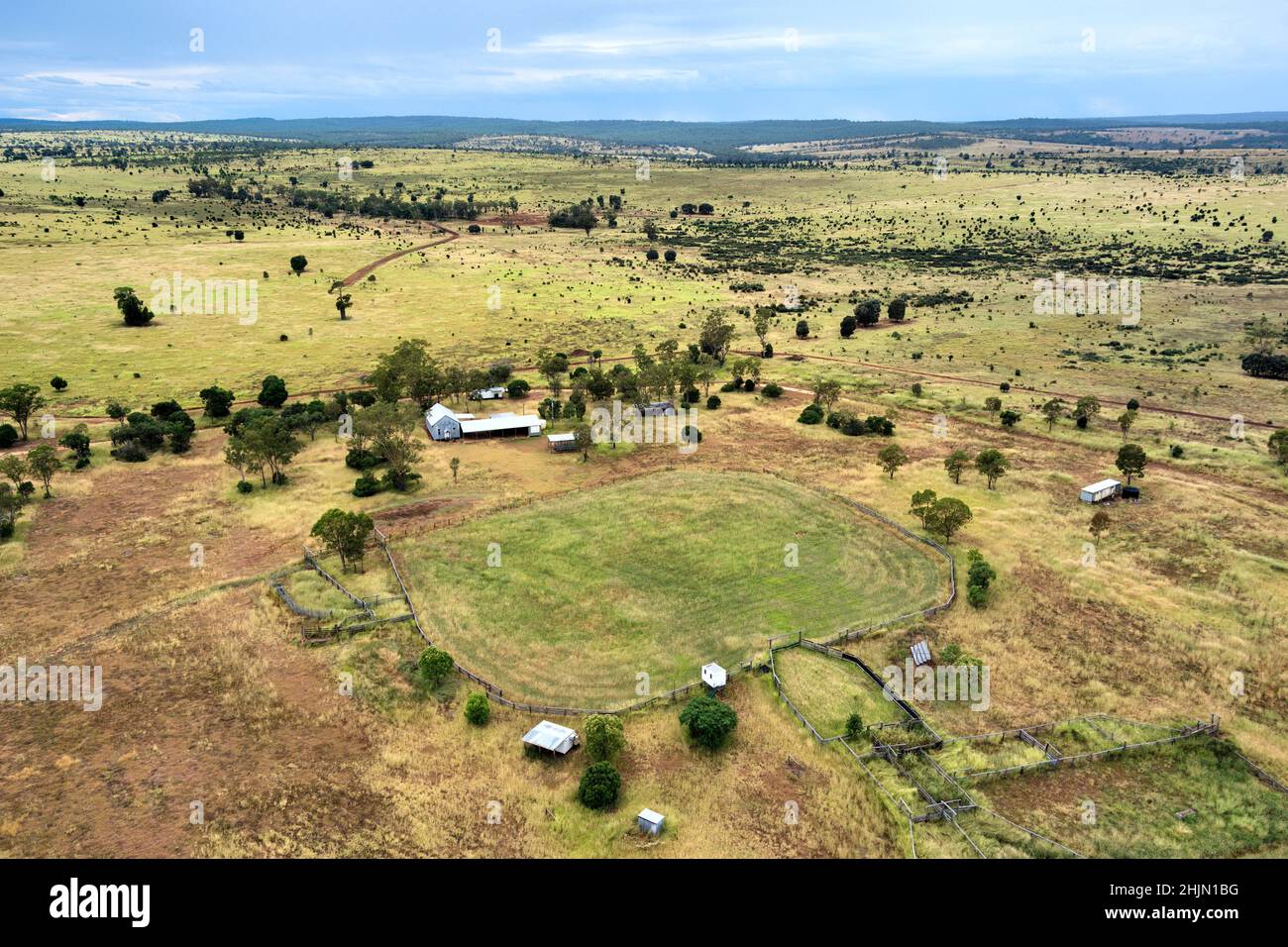 Aerial of Camboon Campdraft grounds Queensland Australia Stock Photo ...