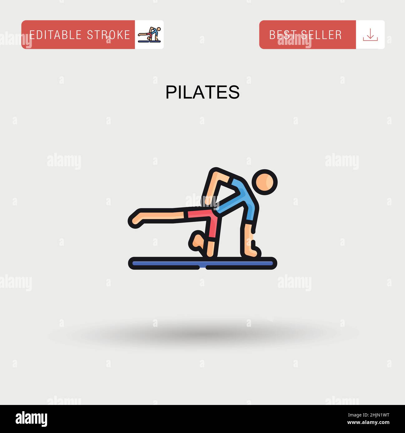 Pilates Simple vector icon Stock Vector Image & Art - Alamy