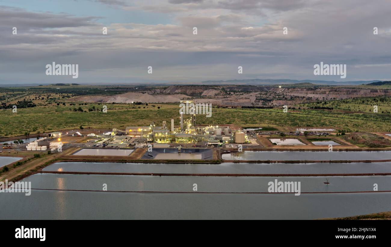 Queensland Nitrate Pty Ltd (QNP) Ammonium nitrate facility near Moura ...
