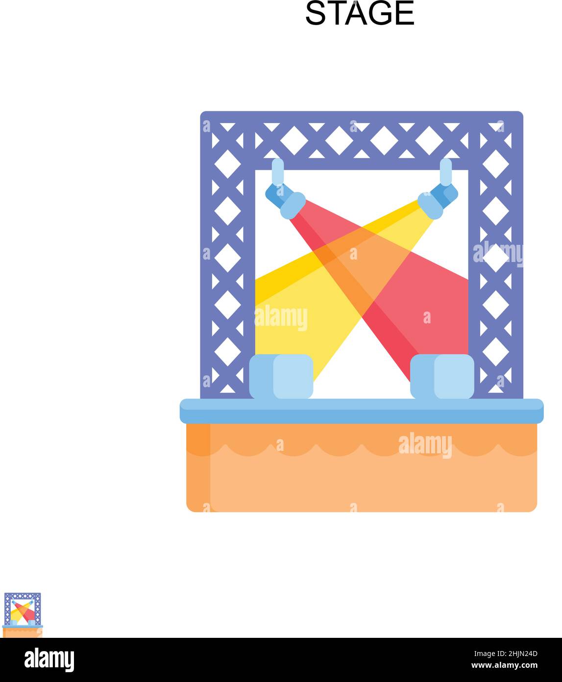 Stage Simple vector icon. Illustration symbol design template for web ...