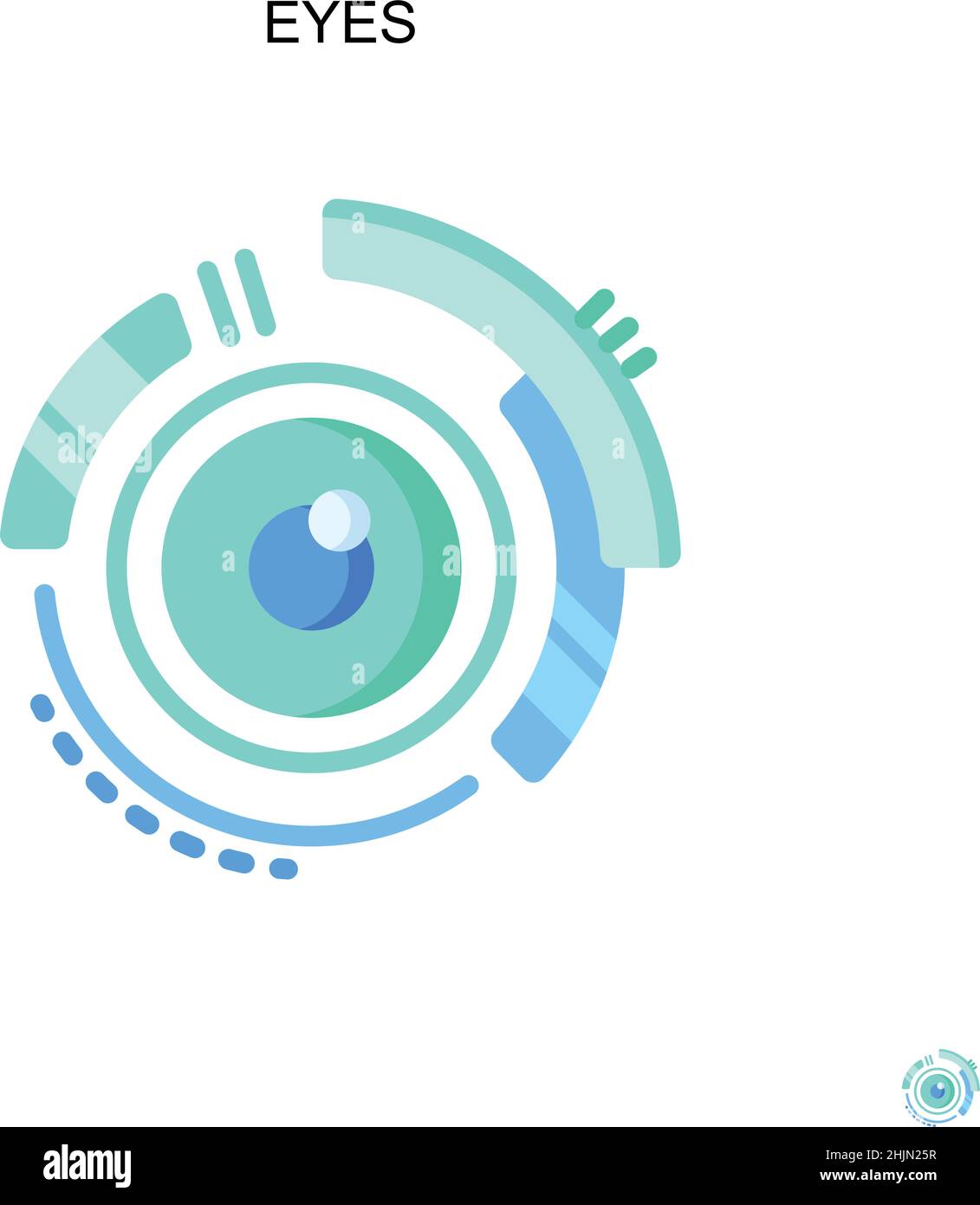 Eyes Simple vector icon. Illustration symbol design template for web ...