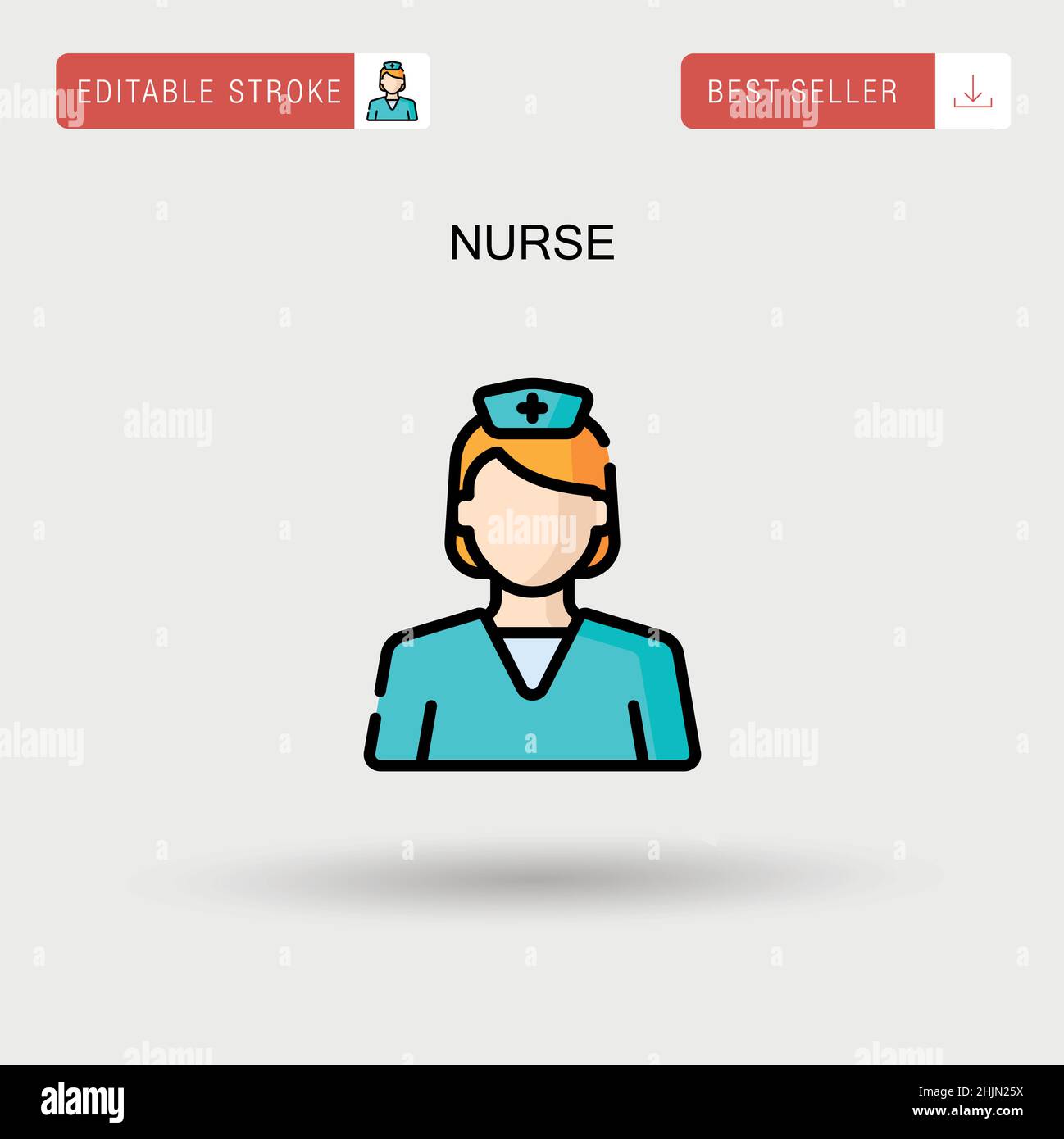 Nurse Simple vector icon Stock Vector Image & Art - Alamy