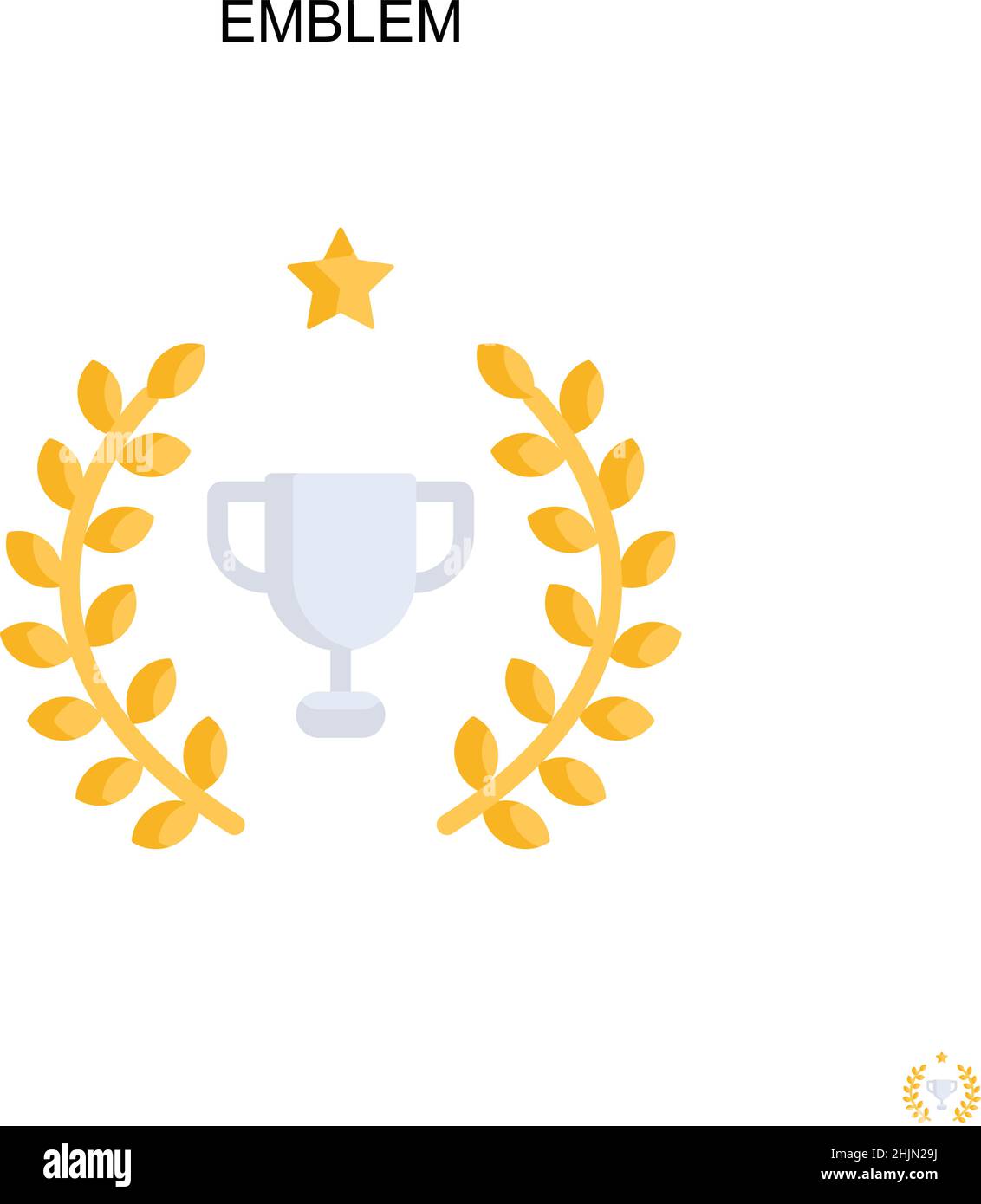 Emblem Simple vector icon. Illustration symbol design template for web ...