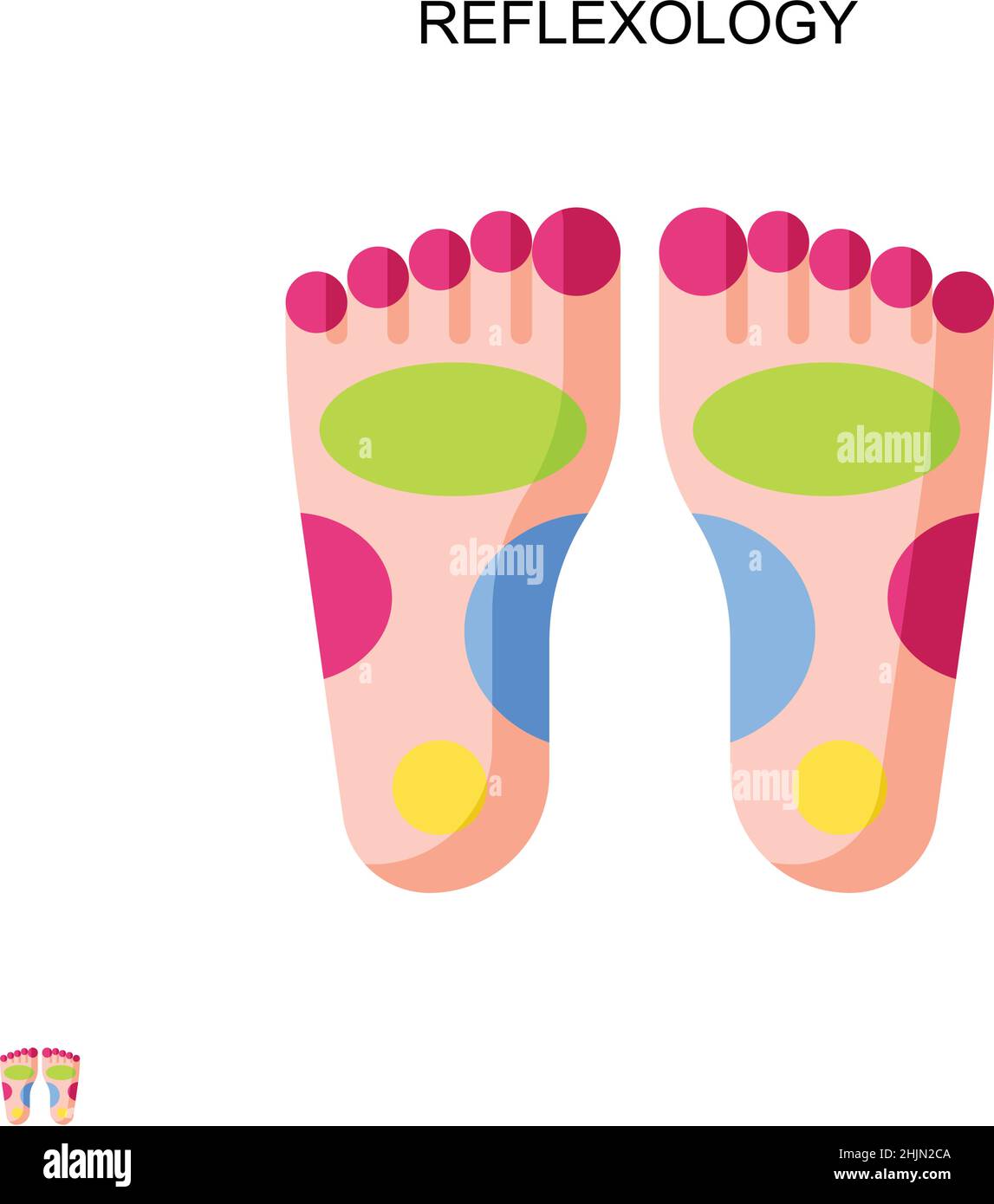 Reflexology Simple vector icon. Illustration symbol design template for ...