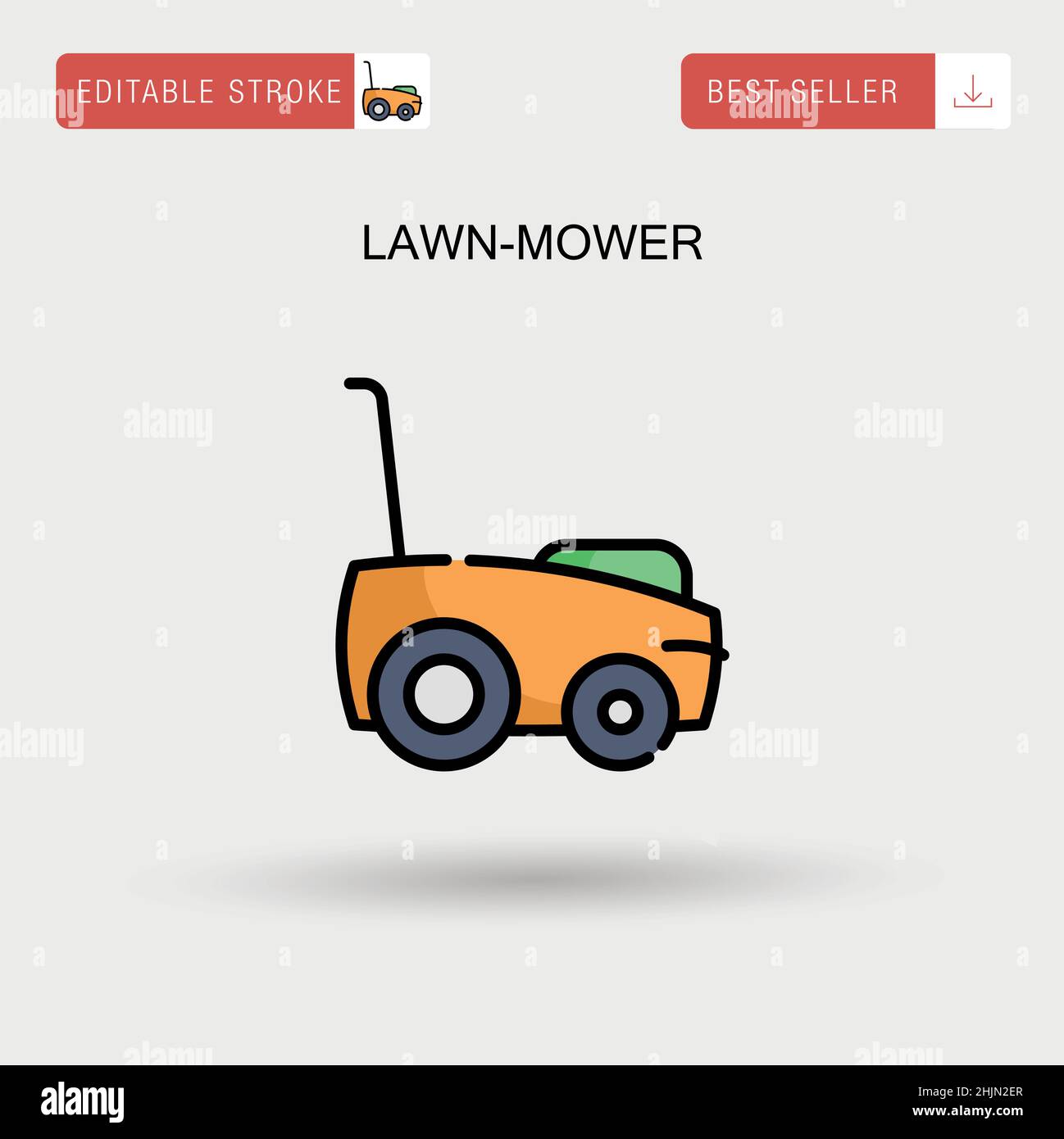 Lawn-mower Simple vector icon Stock Vector Image & Art - Alamy