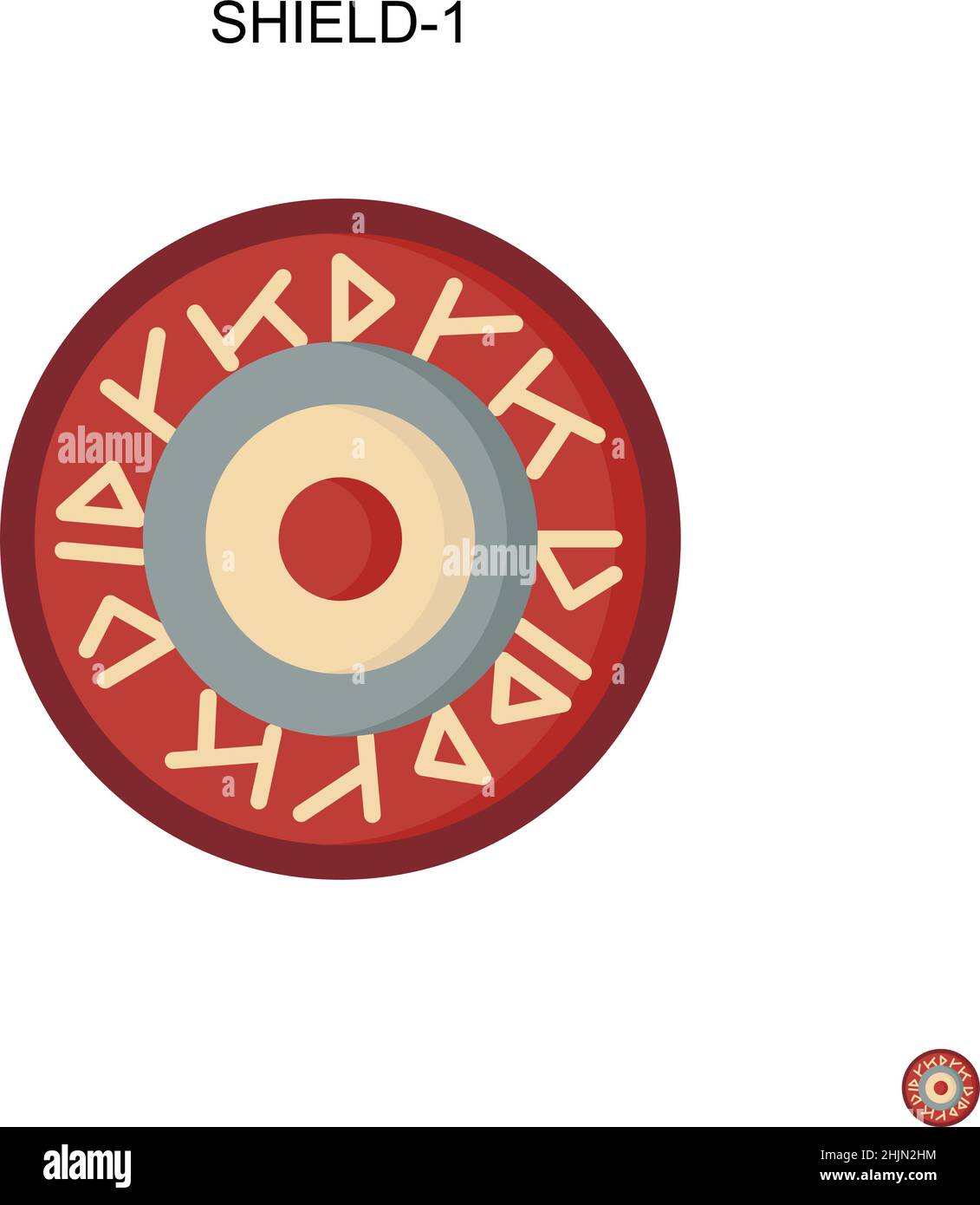 Shield-1 Simple vector icon. Illustration symbol design template for ...