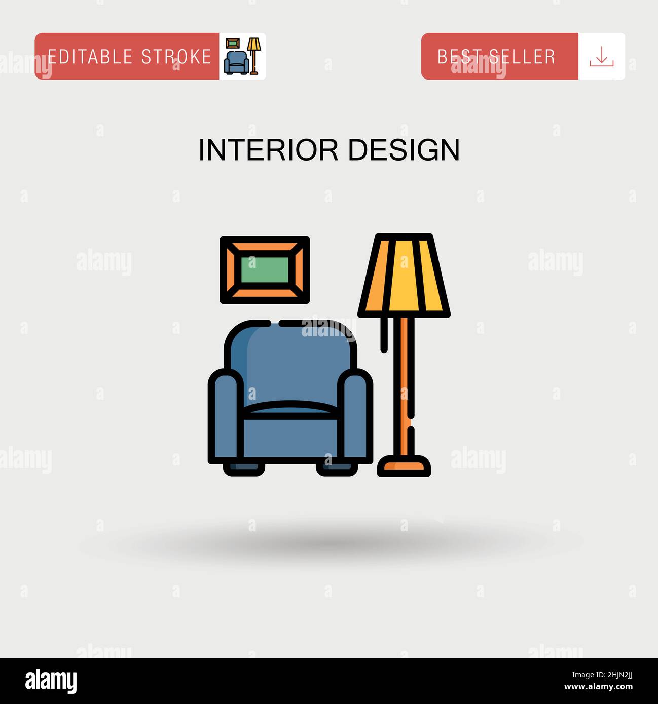 Interior design Simple vector icon Stock Vector Image & Art - Alamy
