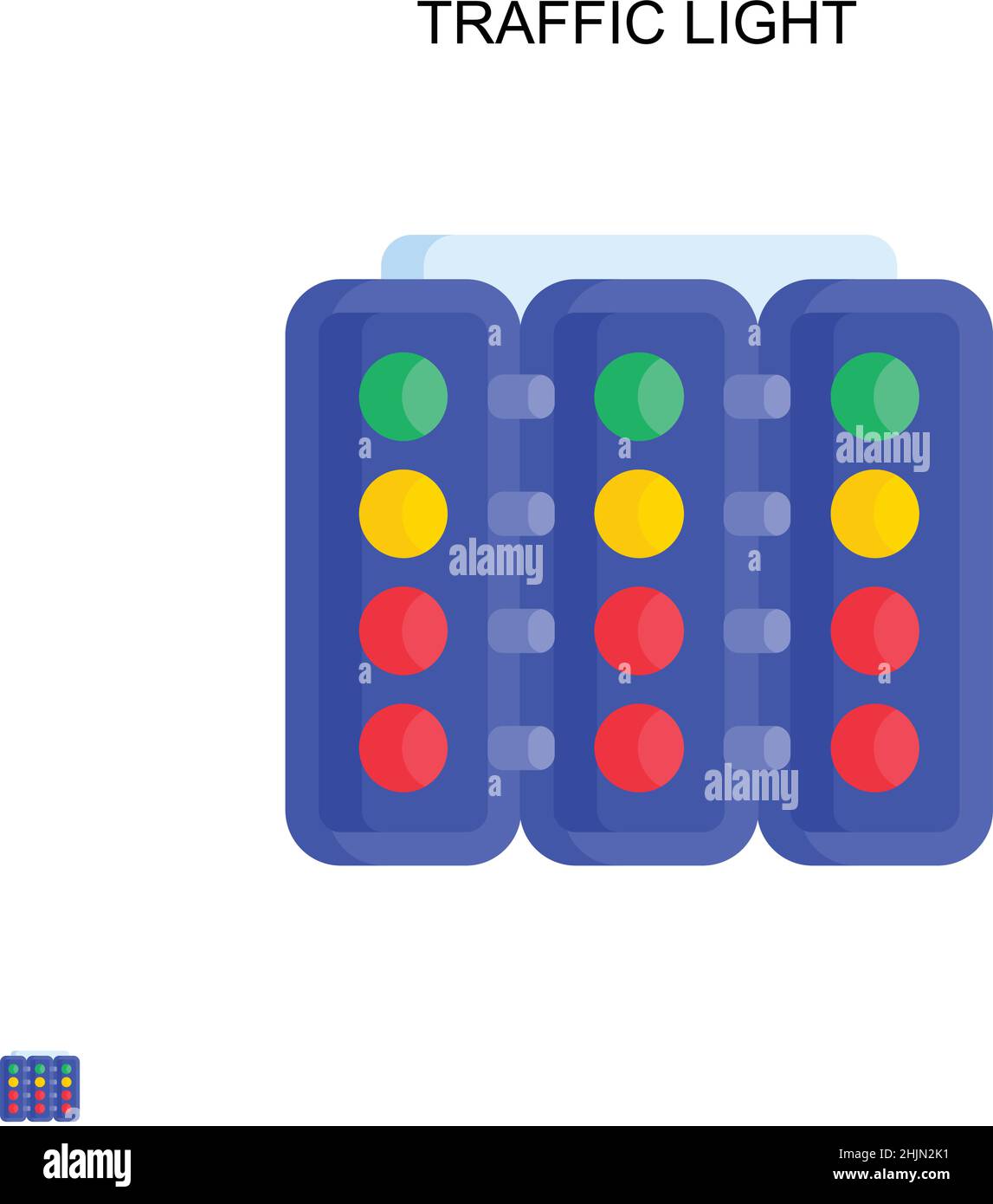 Traffic light Simple vector icon. Illustration symbol design template ...