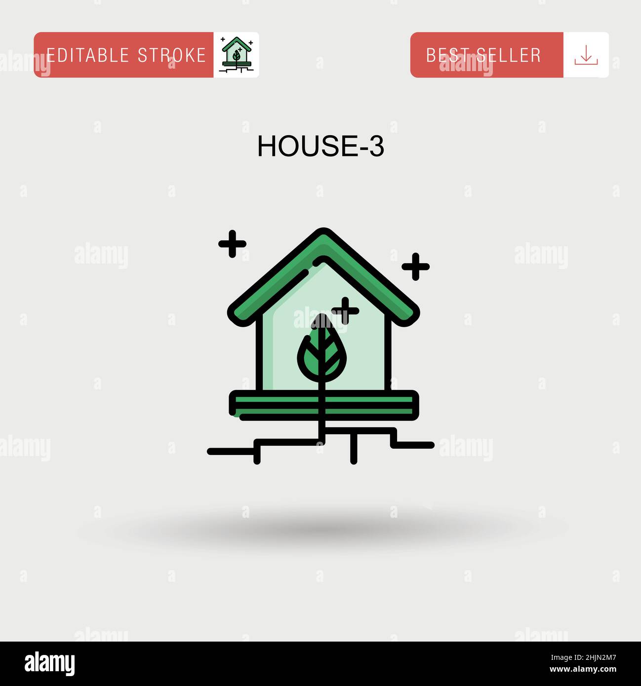 House front red brick Stock Vector Images - Alamy