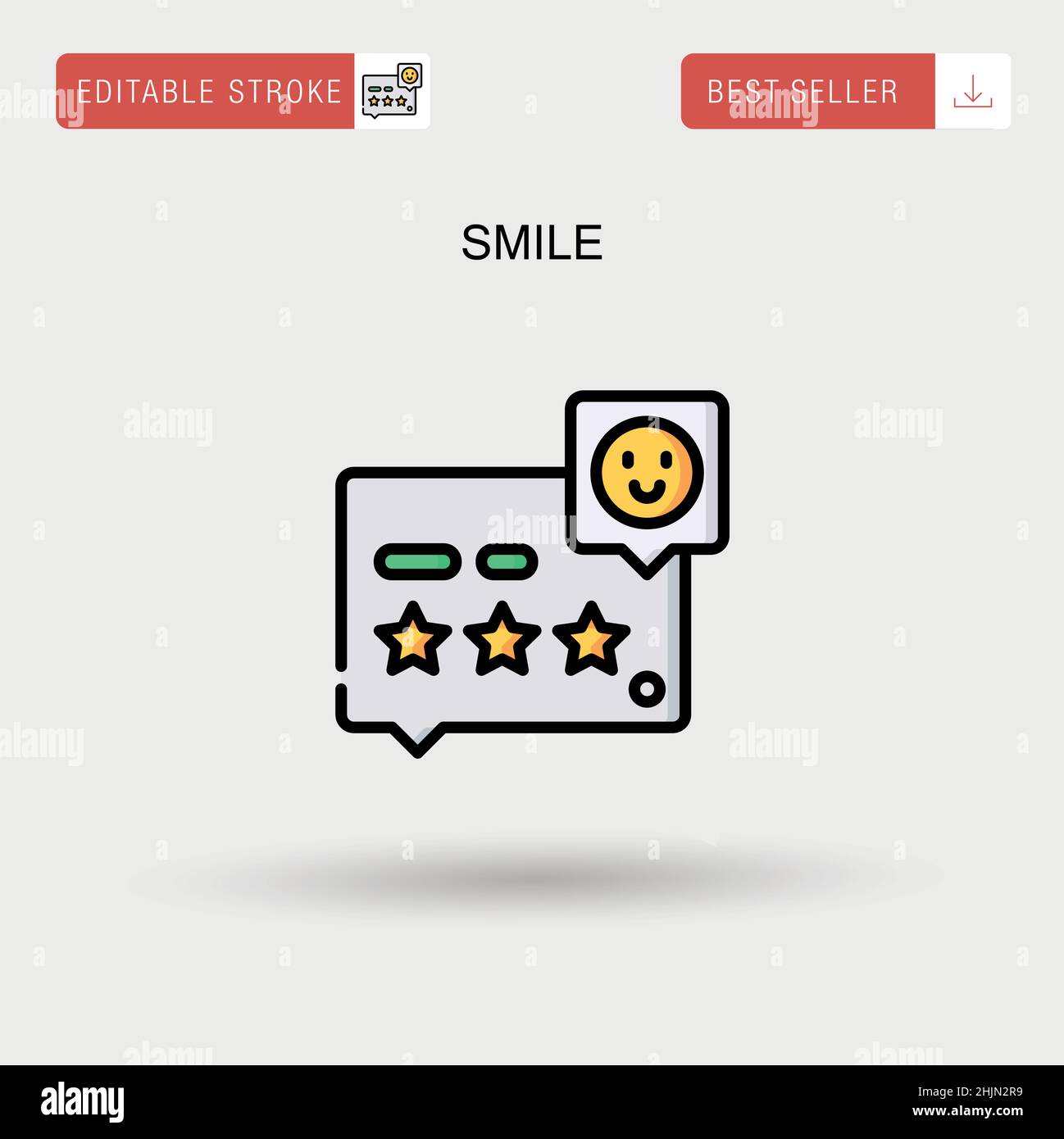 Smile Simple vector icon Stock Vector Image & Art - Alamy