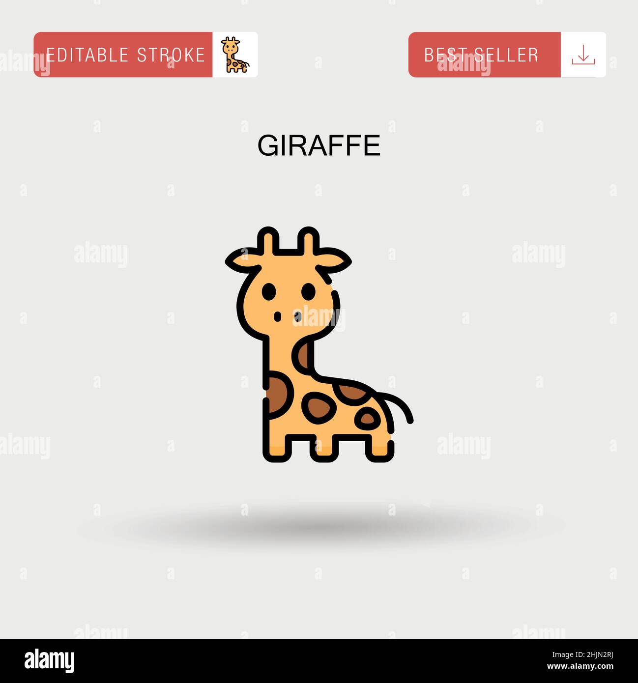 Giraffe icon hi-res stock photography and images - Alamy