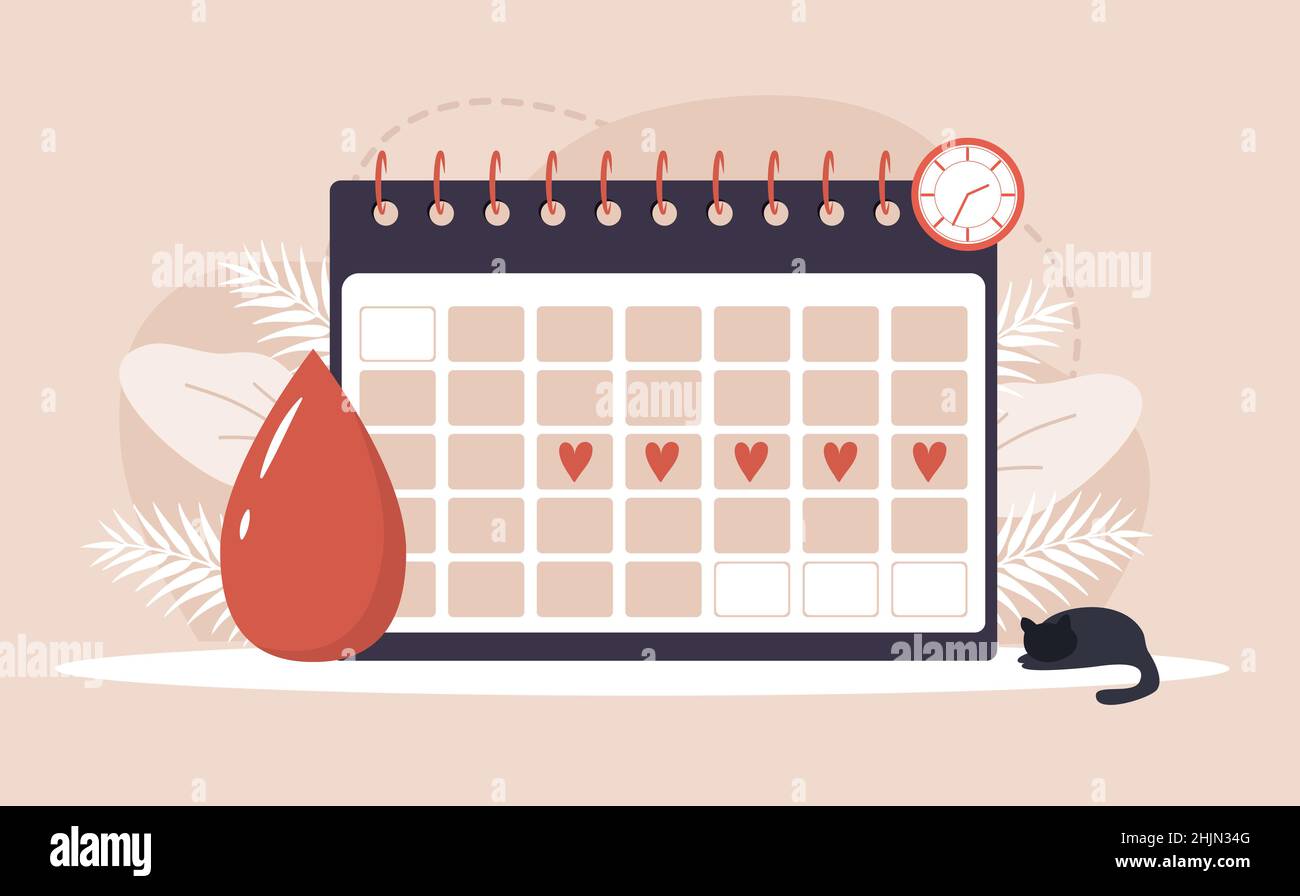 Woman holding calendar Stock Vector Images - Alamy