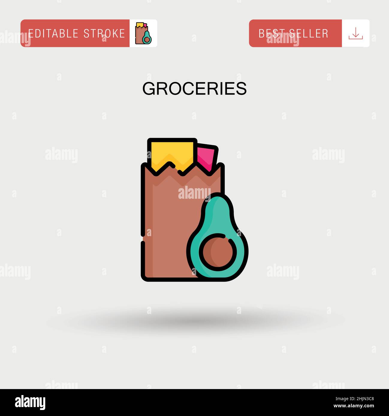 Groceries Simple vector icon Stock Vector Image & Art - Alamy