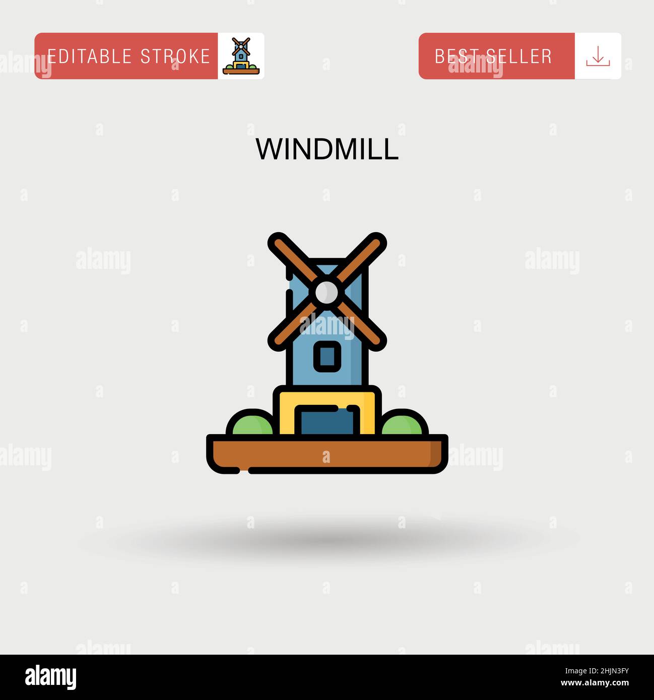 Windmill Simple vector icon Stock Vector Image & Art - Alamy