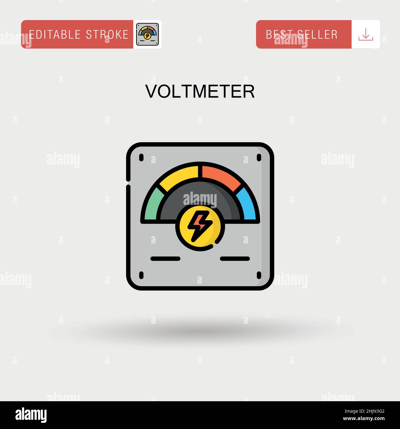 Voltmeter Simple vector icon Stock Vector Image & Art - Alamy