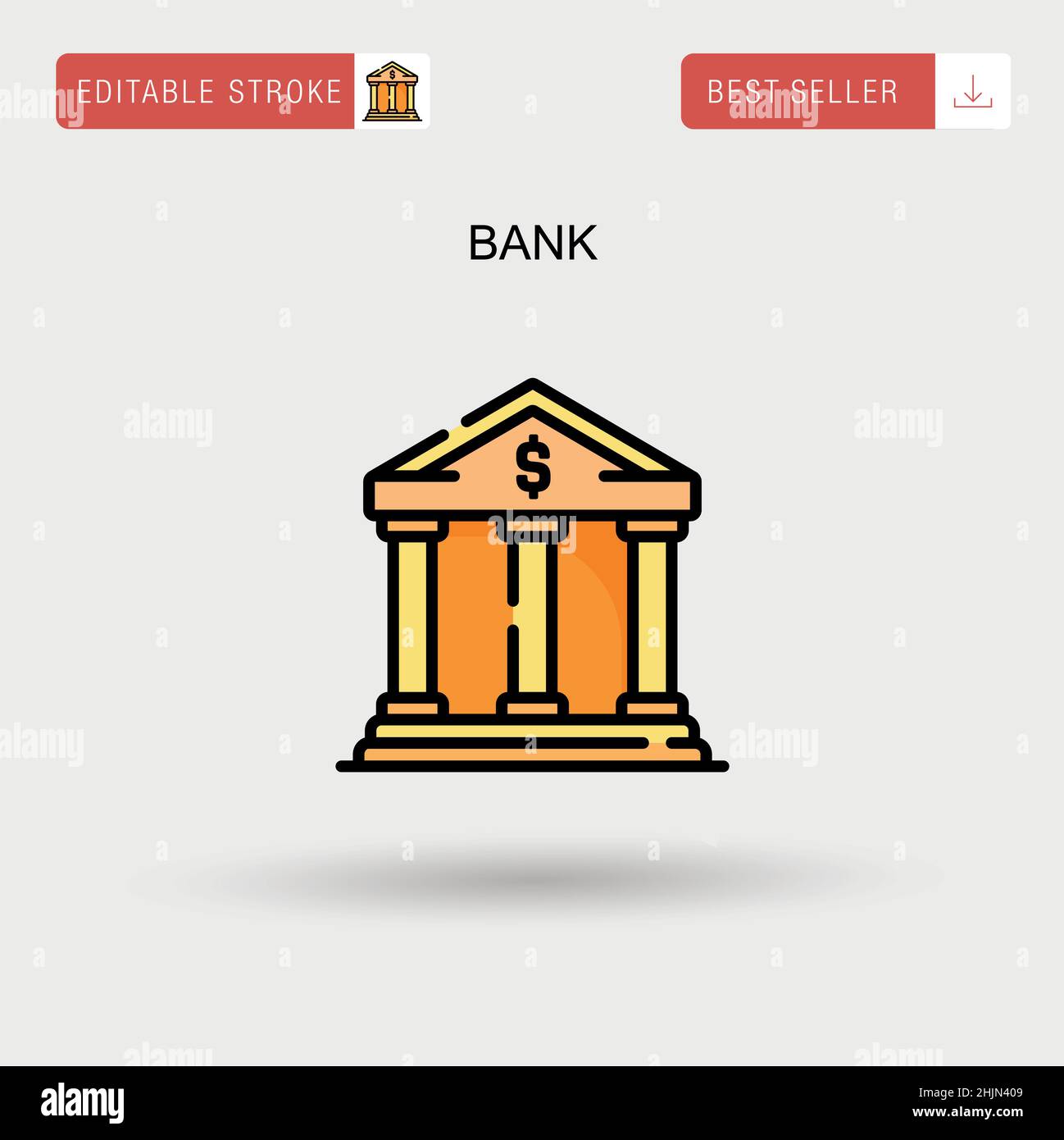 Bank Simple vector icon Stock Vector Image & Art - Alamy