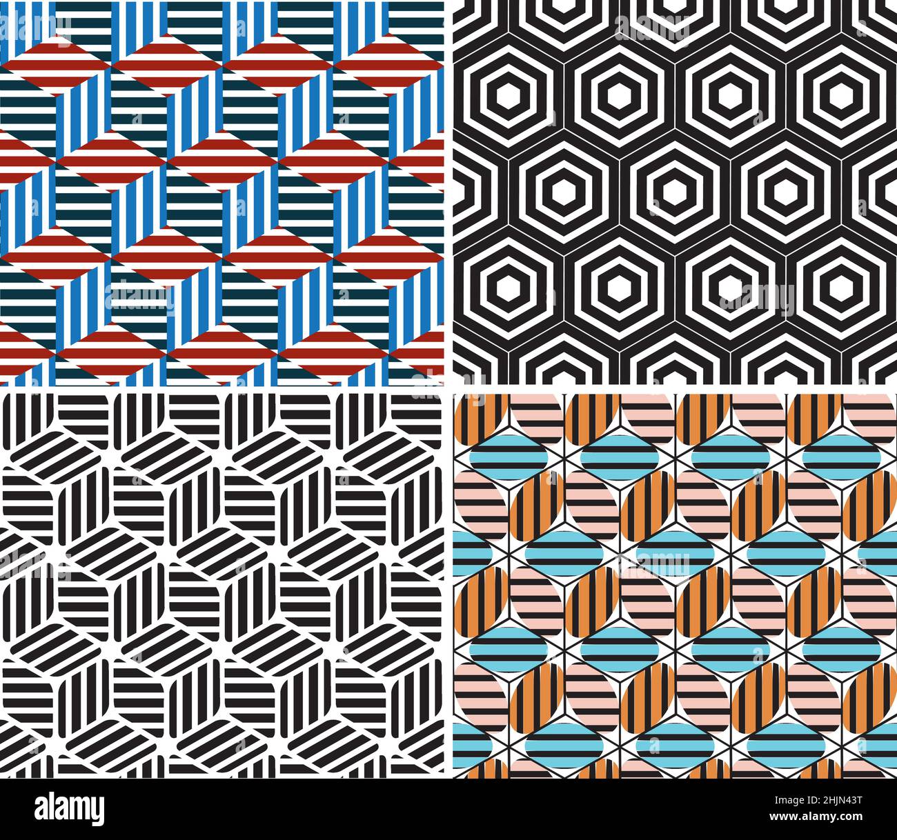 4 different vector patterns in the same package(eps). One pattern is ...
