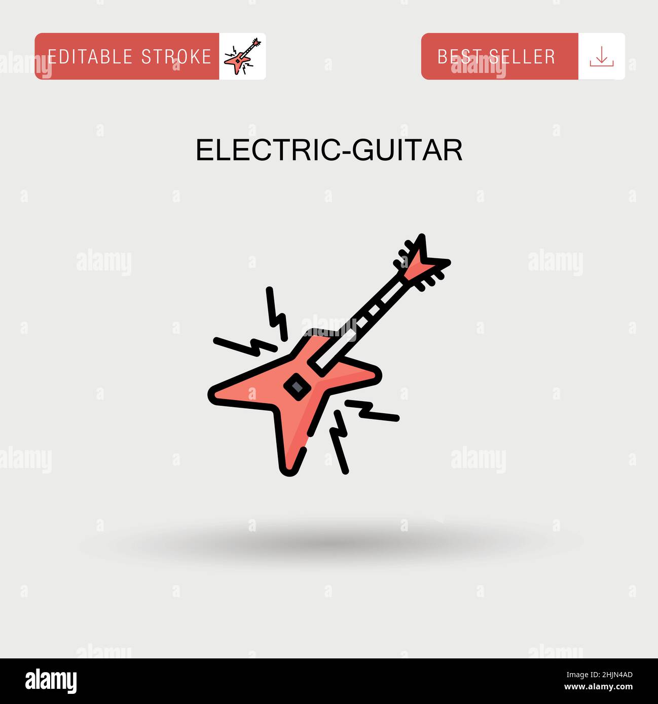 Electric-guitar Simple vector icon Stock Vector Image & Art - Alamy