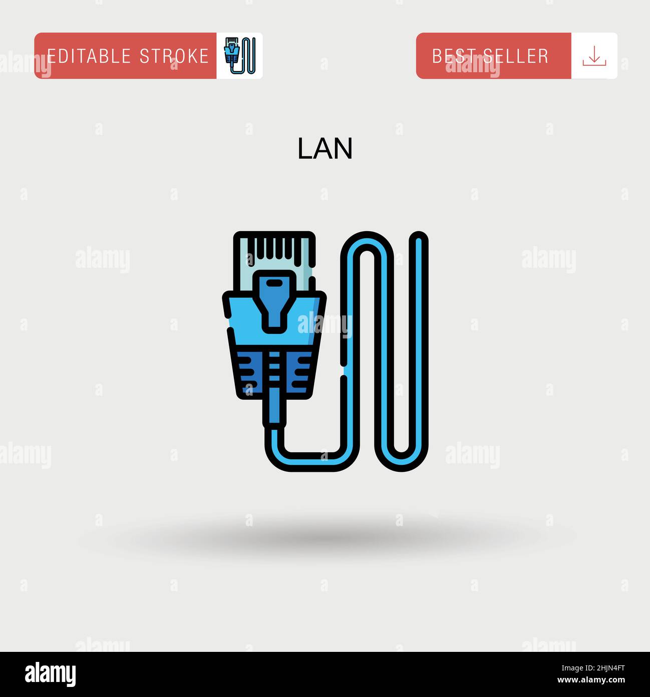 Lan Simple vector icon Stock Vector Image & Art - Alamy