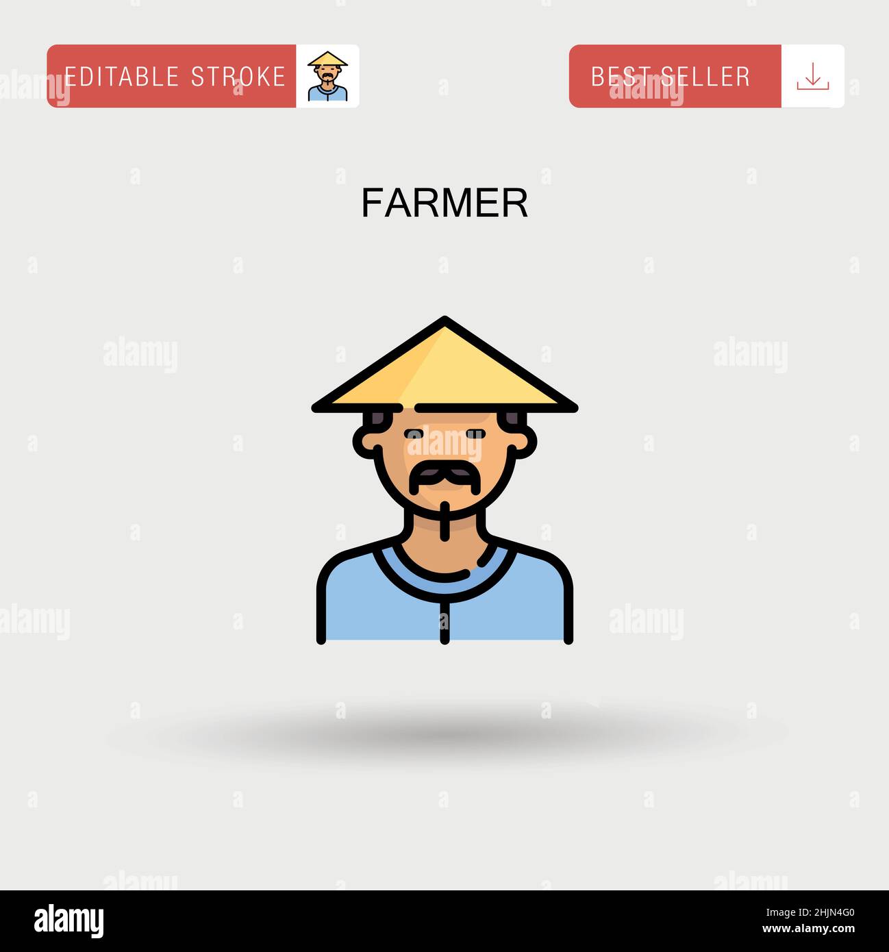 Farmer Simple vector icon Stock Vector Image & Art - Alamy