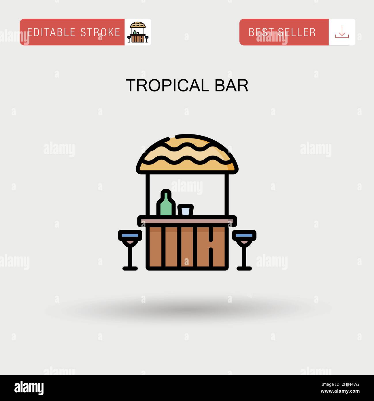 Tropical drink alcohol bar Stock Vector Images - Alamy