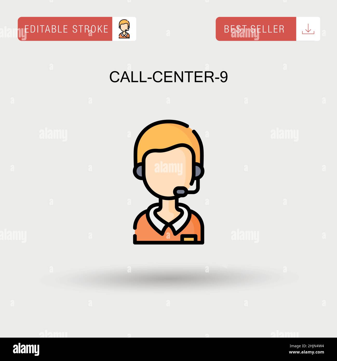 Support agent icon 3d Stock Vector Images - Alamy