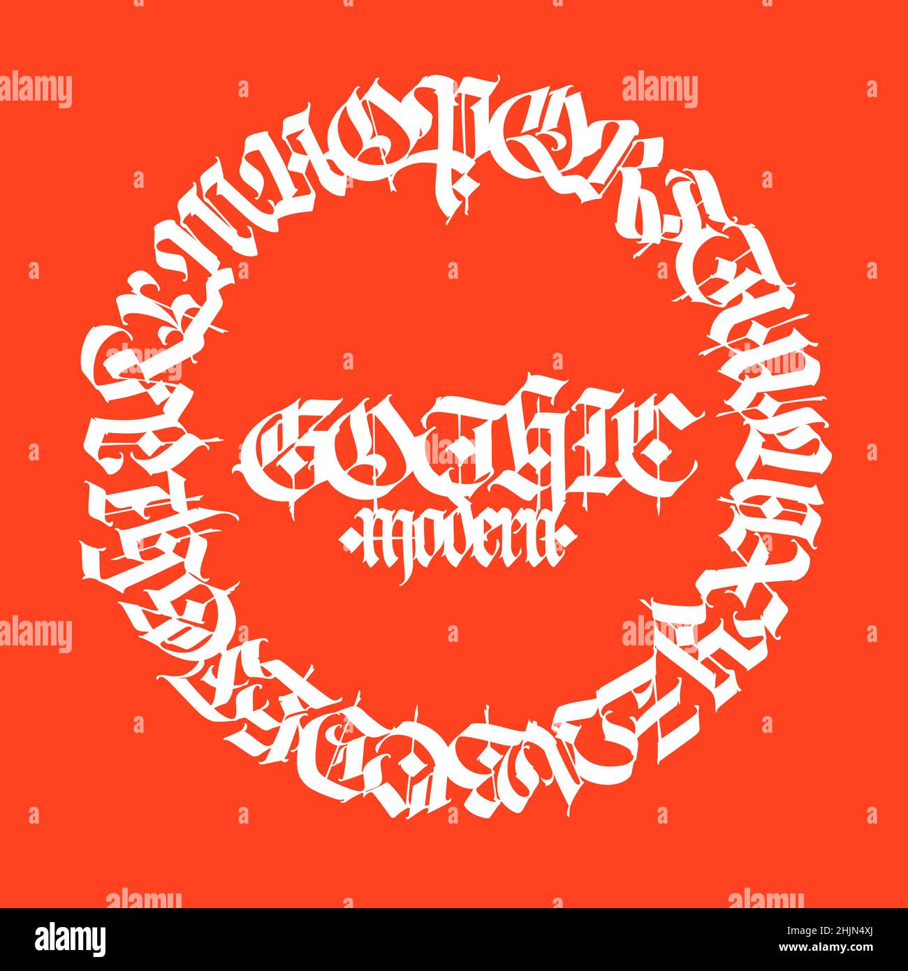 Pattern, ornament in the Gothic style. Vector. Gothic Old Germanic font ...