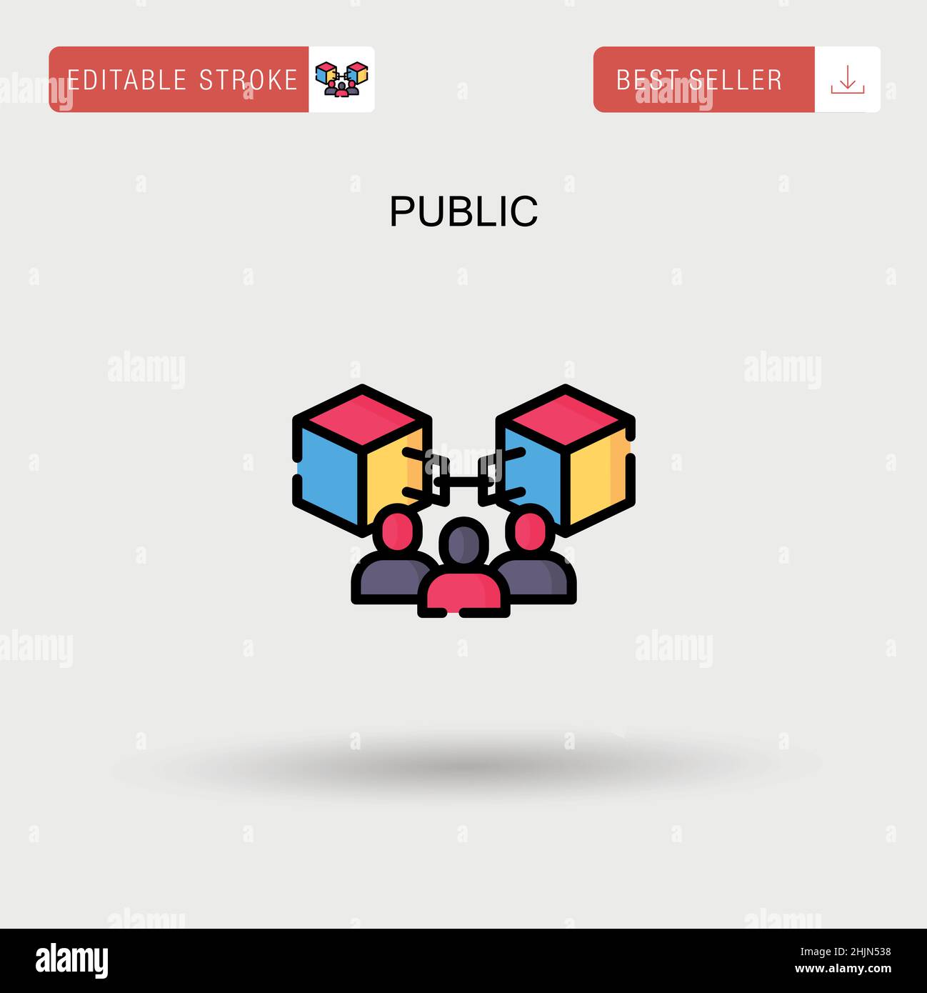 Public people icon hi-res stock photography and images - Alamy