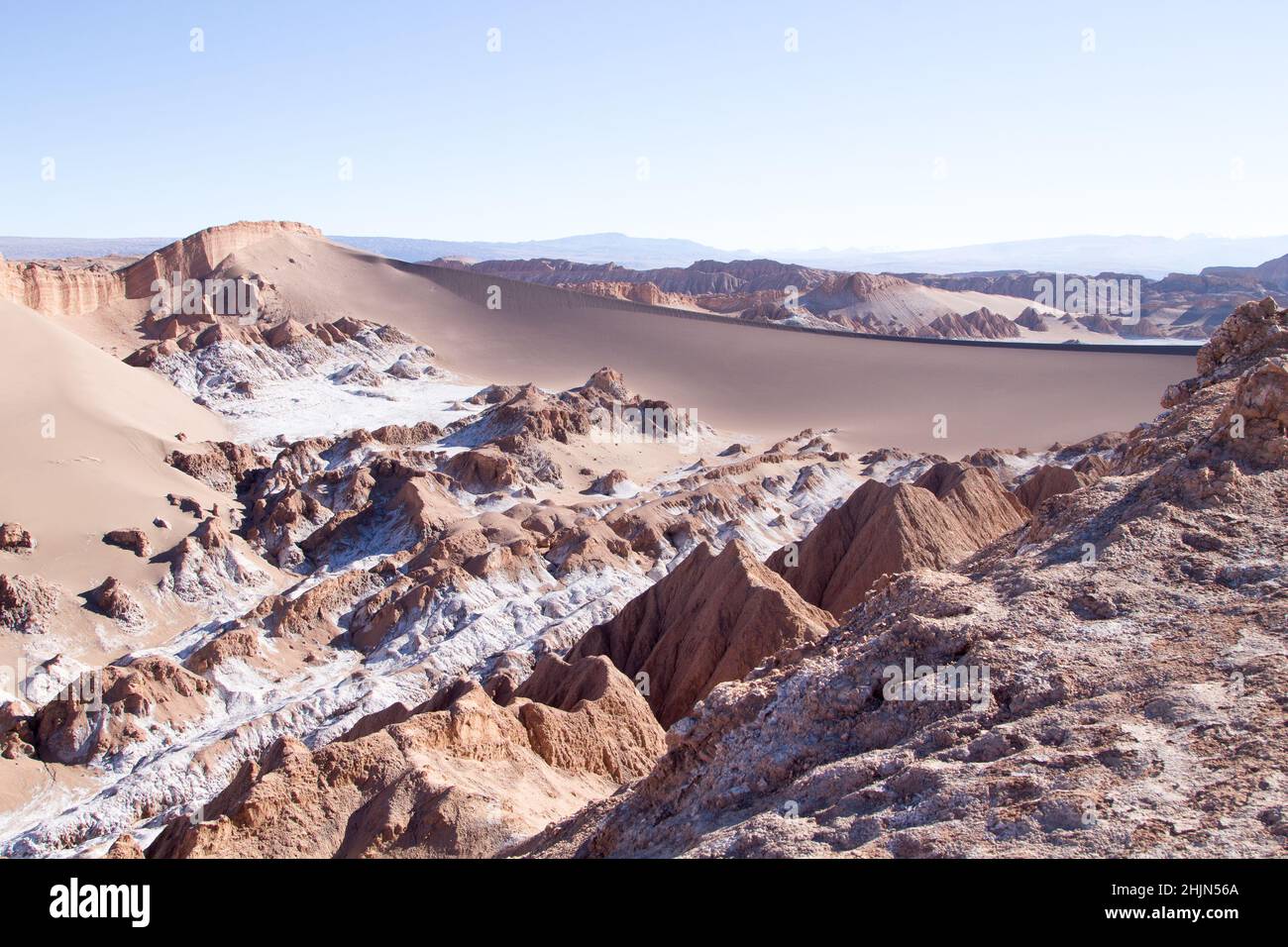 Valley of the Moon landscape, Chile. Chilean panorama. Valle de la Luna ...
