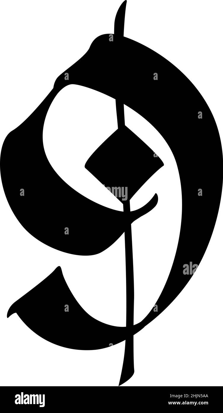 The numbers are in the Gothic style. Vector. Symbols isolated on white ...