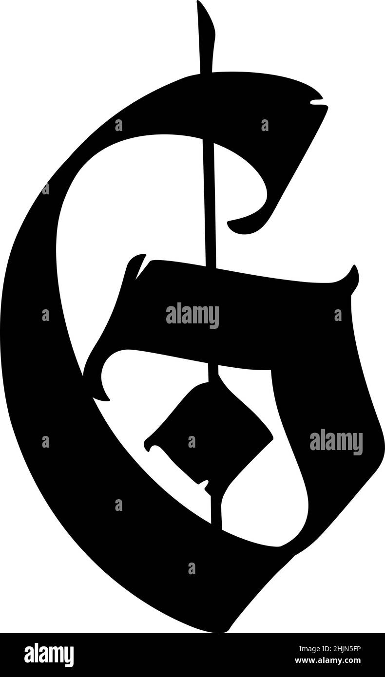 The numbers are in the Gothic style. Vector. Symbols isolated on white ...