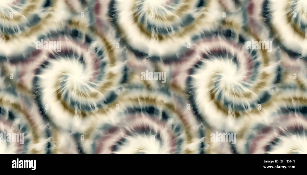 Seamless funky 1970s tie dye border motif pattern for surface design ...