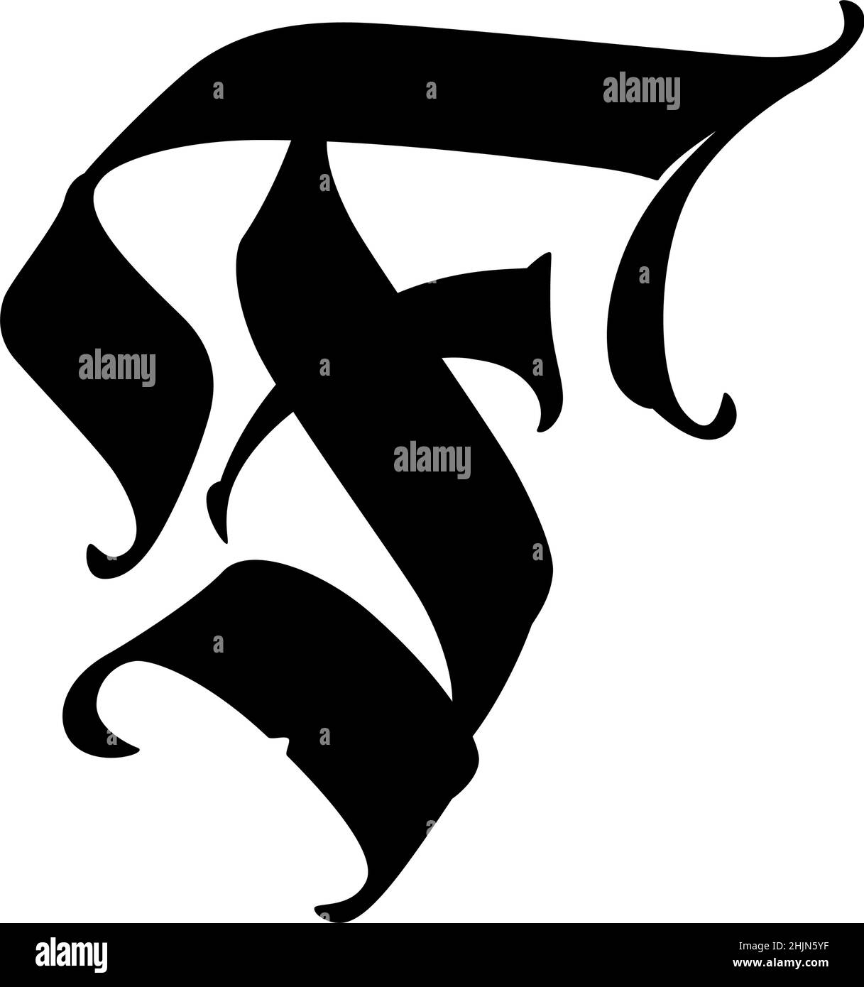F Calligraphy Font Style