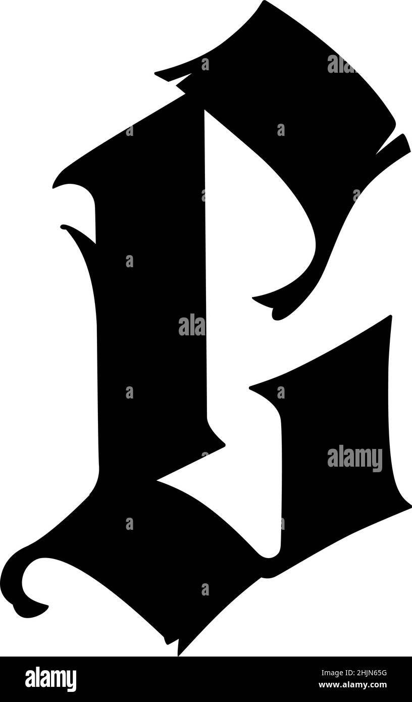 The letter c in the Gothic style. Vector. Old alphabet. The symbol is ...