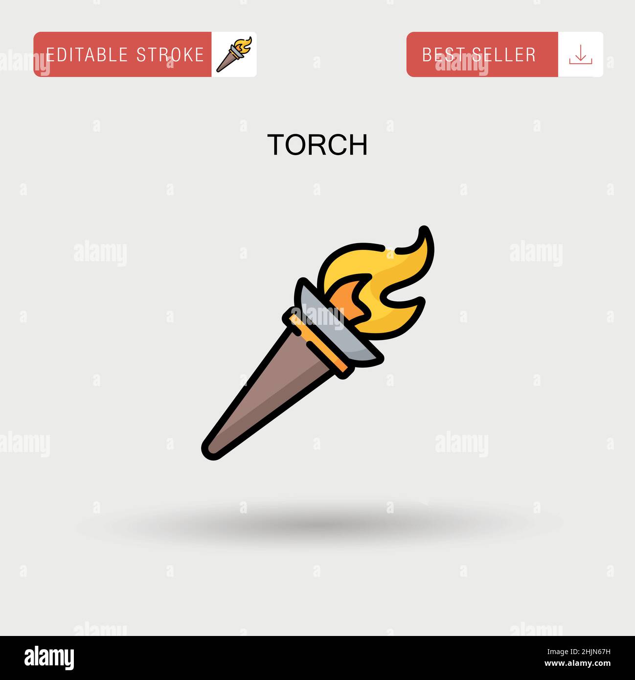 Torch Simple vector icon Stock Vector Image & Art - Alamy