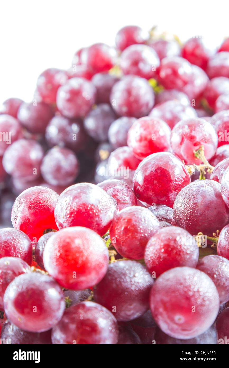 fresh red grape with water drop isolated on white background Stock Photo - Alamy