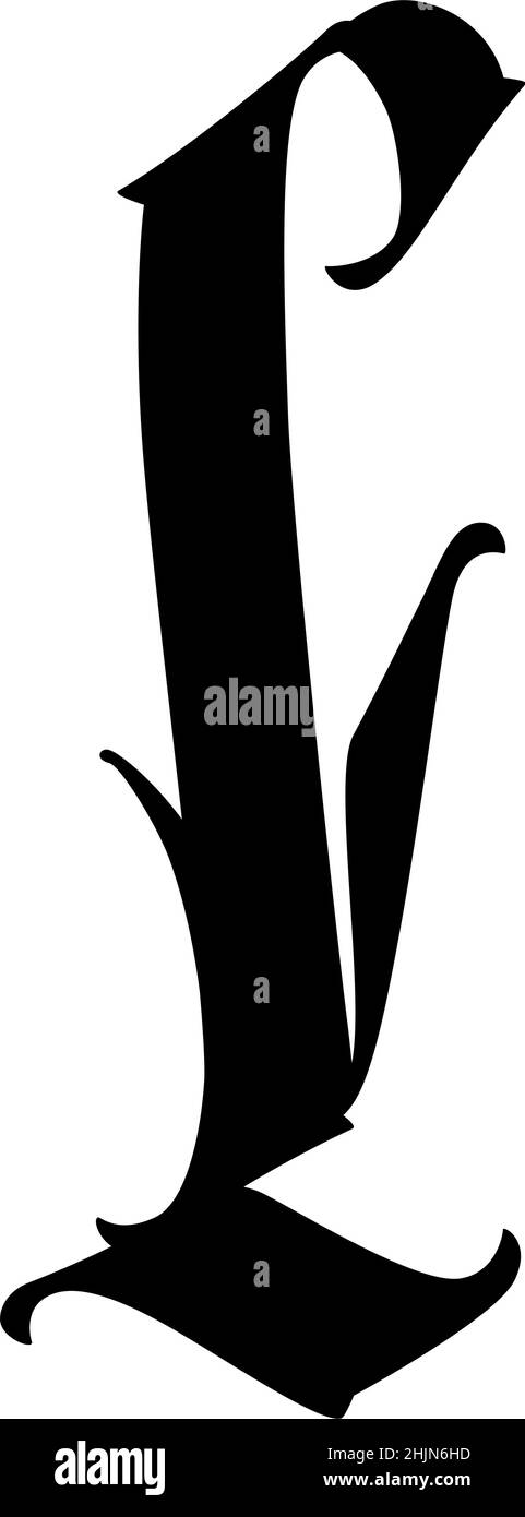 Gothic Letter L FOBO Decorative Initial Letter “L” From 16th