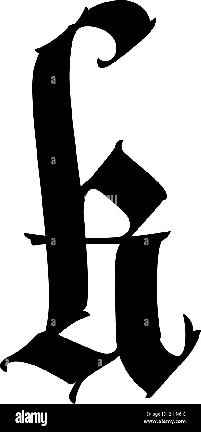 Gothic Letter K Illustration Of Gothic Alphabet Letters In Caps,