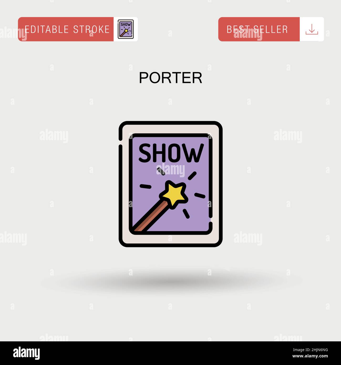 Porter Simple vector icon Stock Vector Image & Art - Alamy