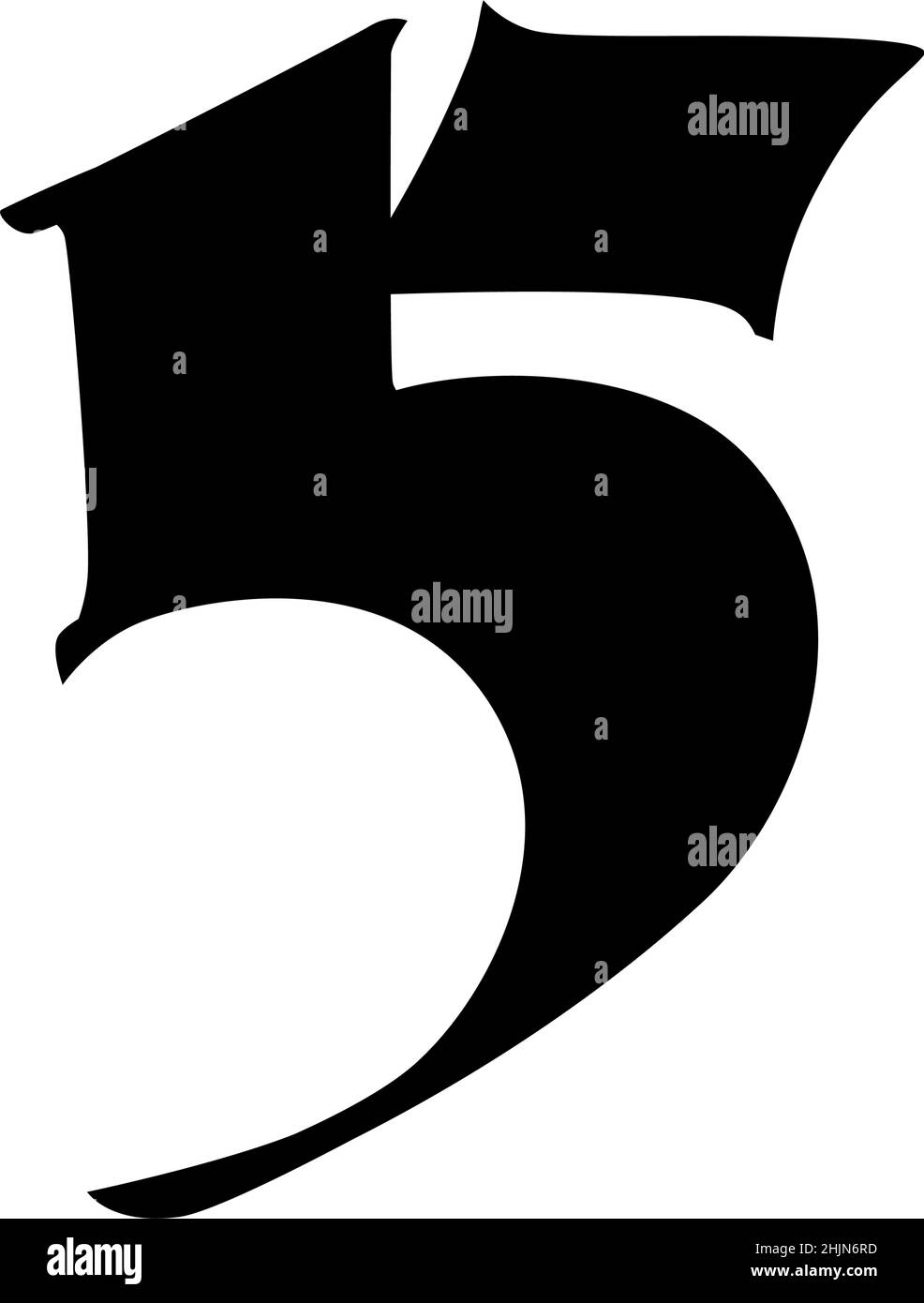 The numbers are in the Gothic style. Vector. Symbols isolated on white ...