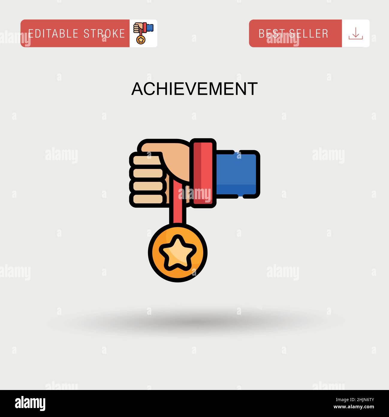 Achievement concept happy businessman Stock Vector Images - Alamy