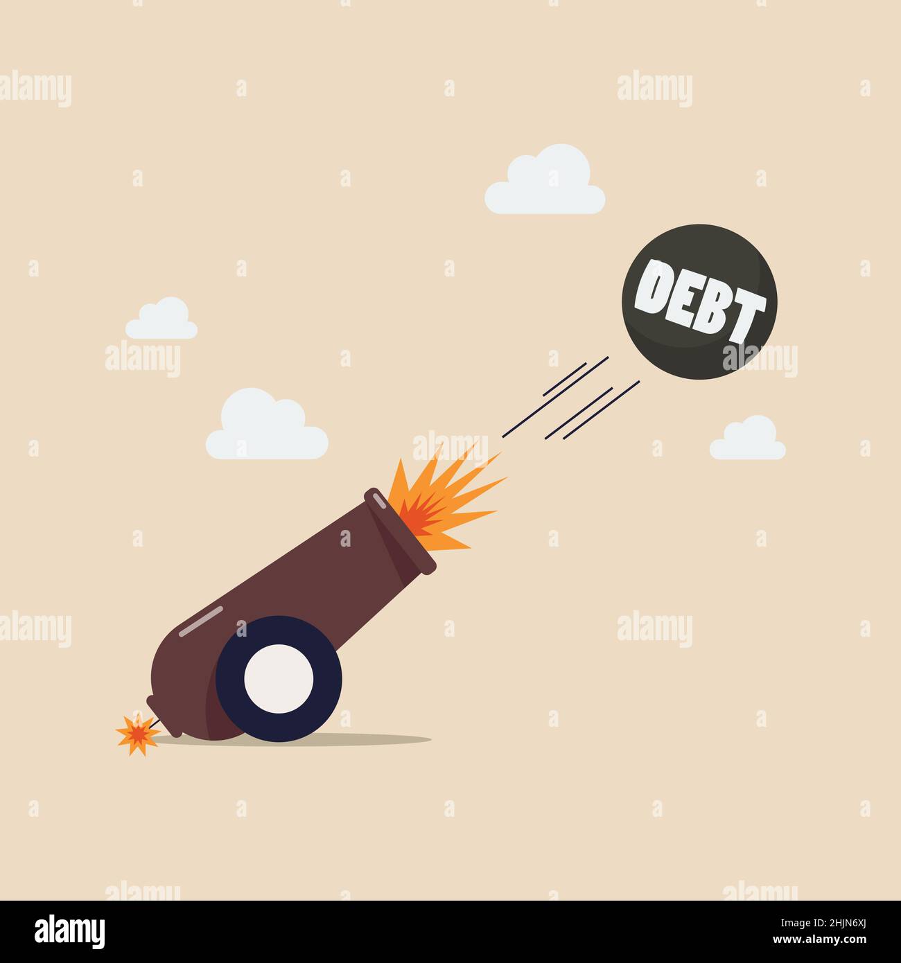 Ball from cannon Stock Vector Images - Alamy