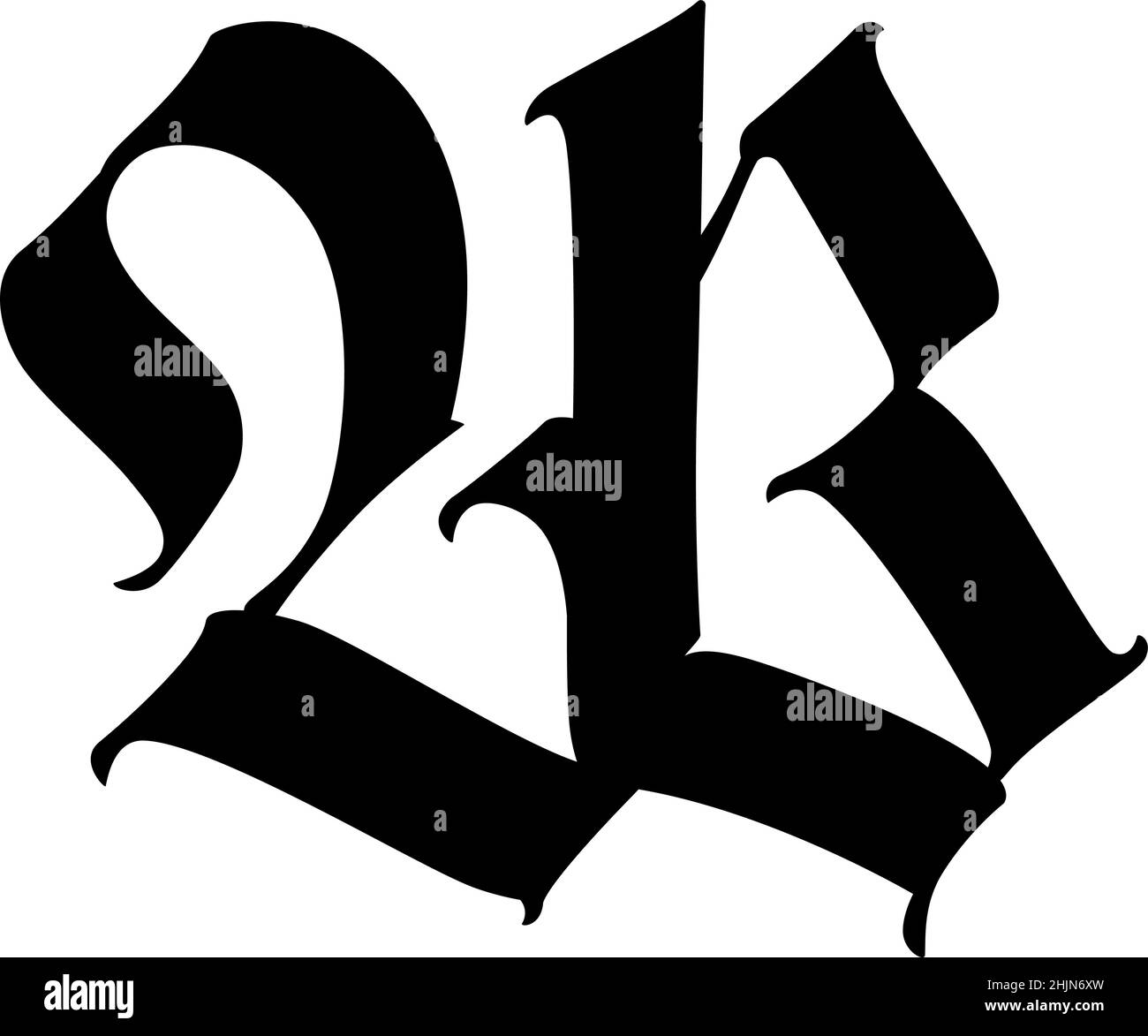 Letter W, in the Gothic style. Vector. Alphabet. The symbol is isolated ...