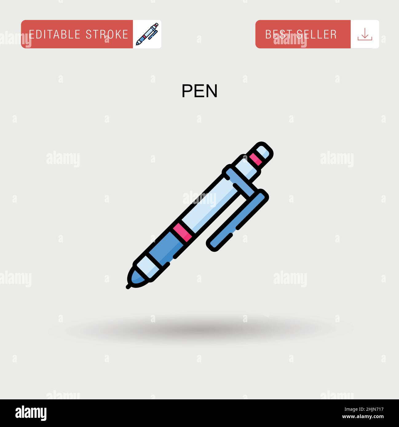 Pen Simple vector icon Stock Vector Image & Art - Alamy