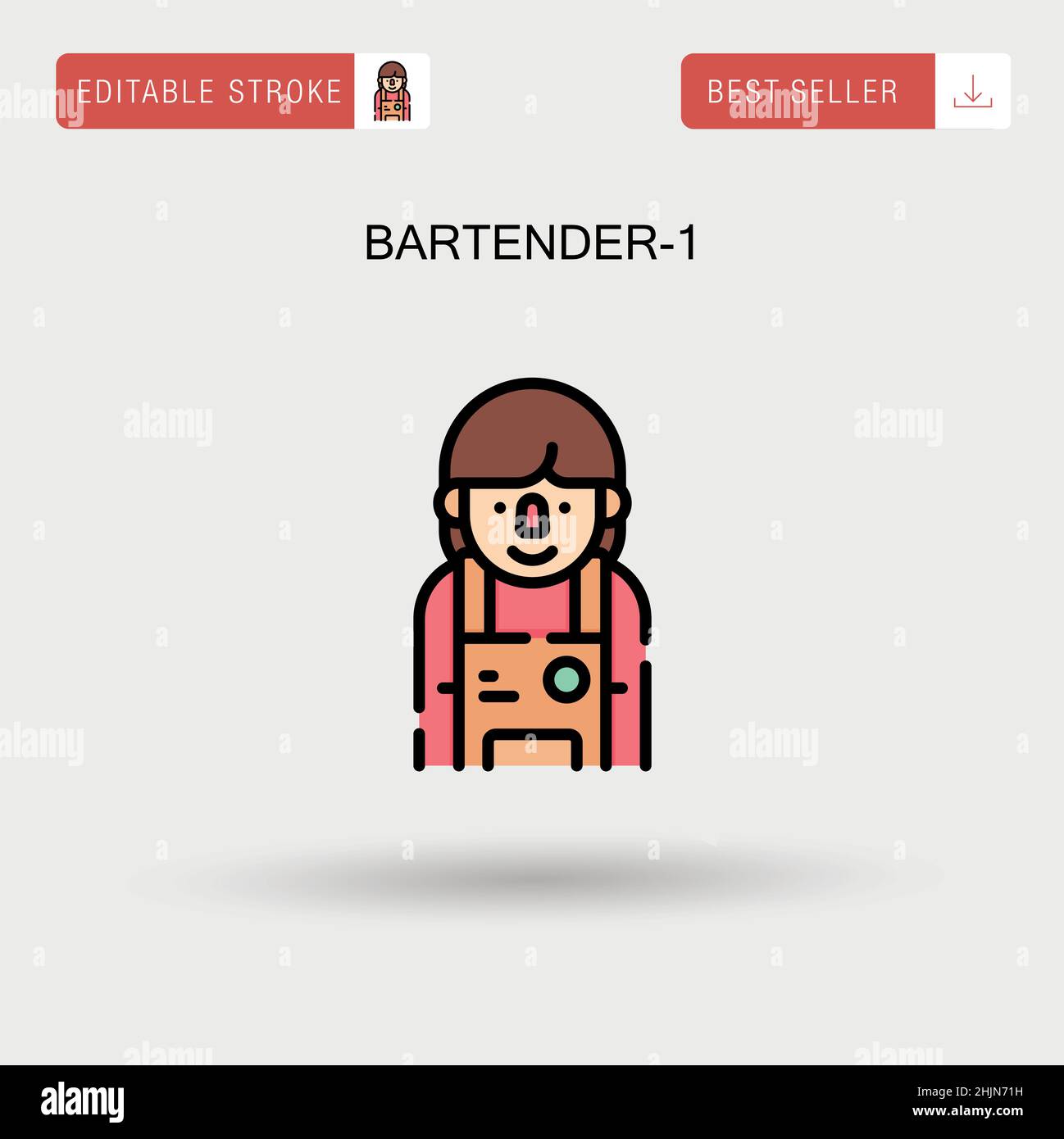Bartender working pub female Stock Vector Images - Alamy