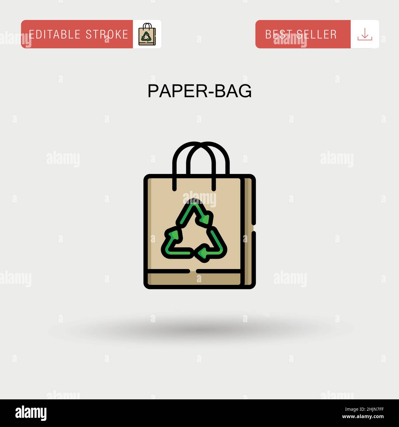 Kraft craft paper bag Stock Vector Images - Alamy