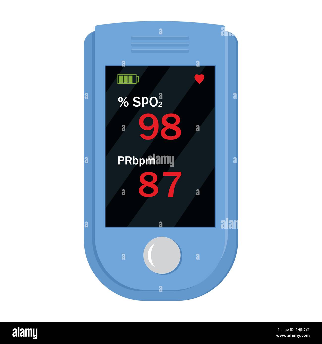oxygen measurement device, color isolated vector illustration in ...